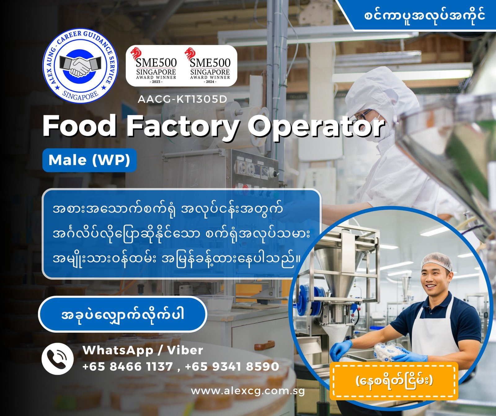 Food Factory Operator (WP) – Alex Aung - Career Guidance Service