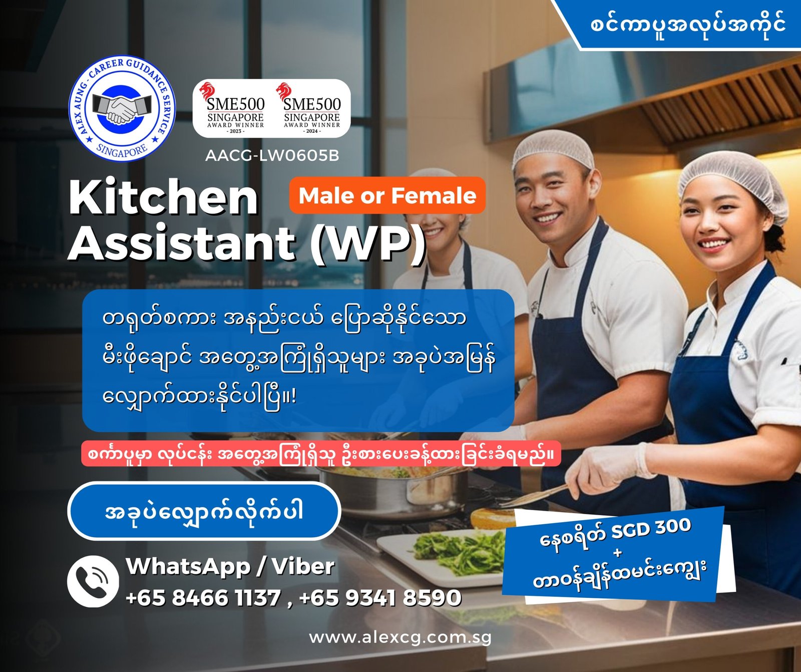 Kitchen Assistant (WP) – Alex Aung - Career Guidance Service