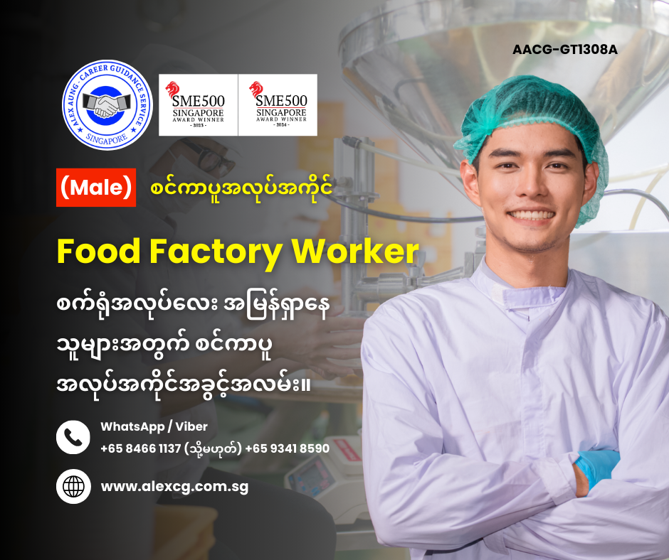 Food Factory Worker – Alex Aung - Career Guidance Service